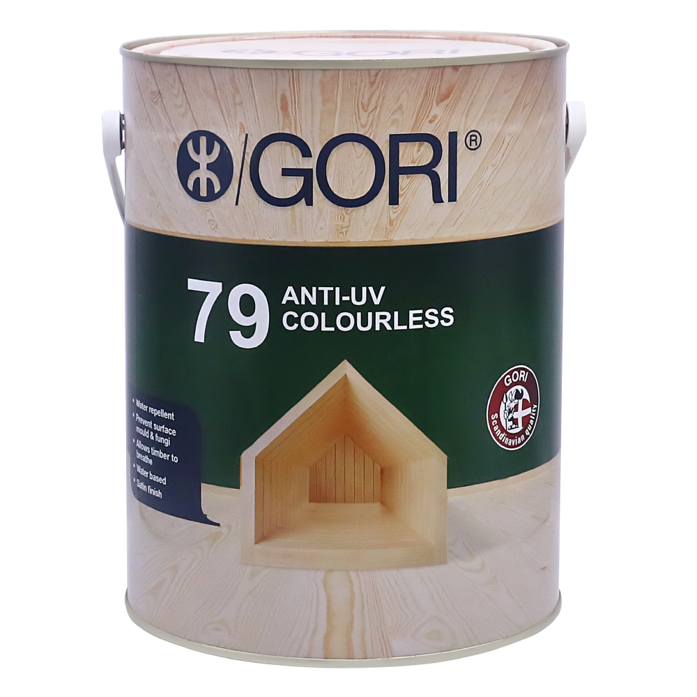 Gori 79 Anti UV | Sơn gỗ ngoài trời gốc nước, chống tia UV ưu việt